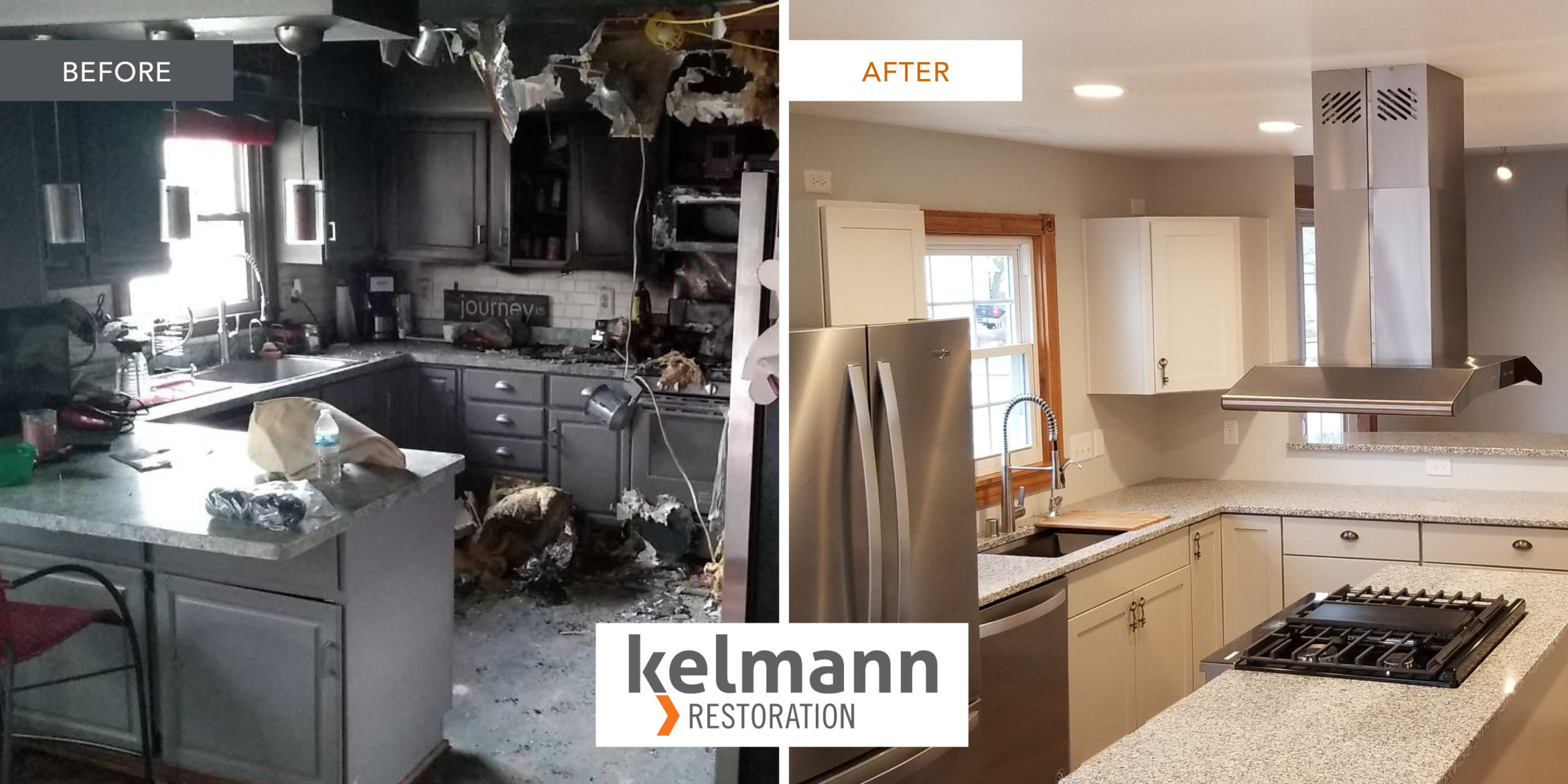 Kitchen Fire Before And After